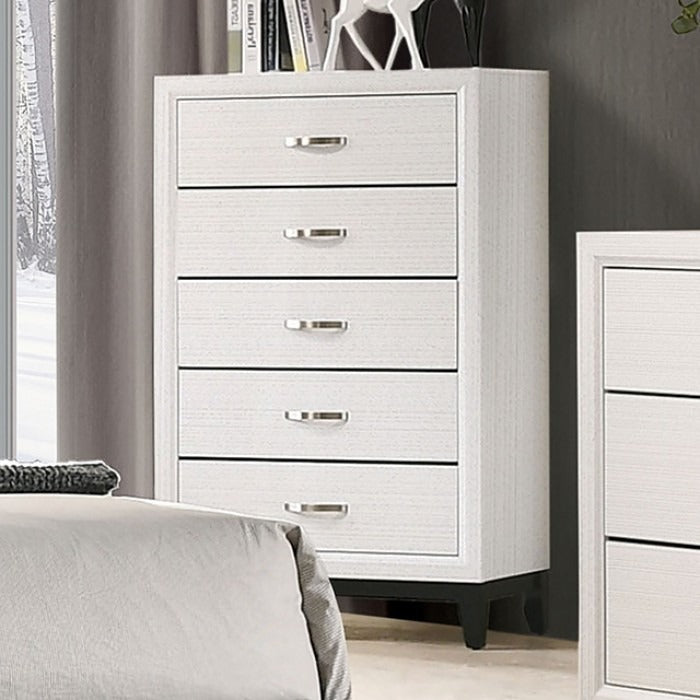 Contemporary Two-Tone Chest – Panel Front Design, Engineered Wood and ...